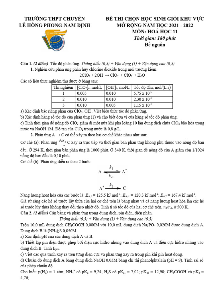 Lê H NG Phong - Hóa 11 | PDF
