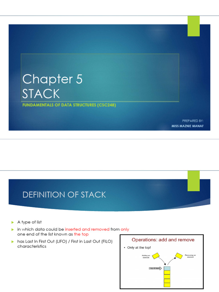 CHP 5 Stack | Download Free PDF | Software Development | Applied Mathematics