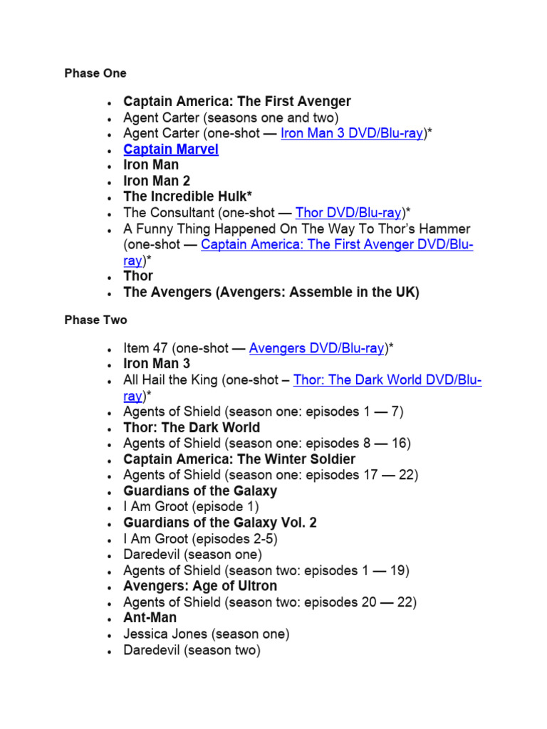 Marvel Cinematic Universe Guide | PDF | Marvel Entertainment