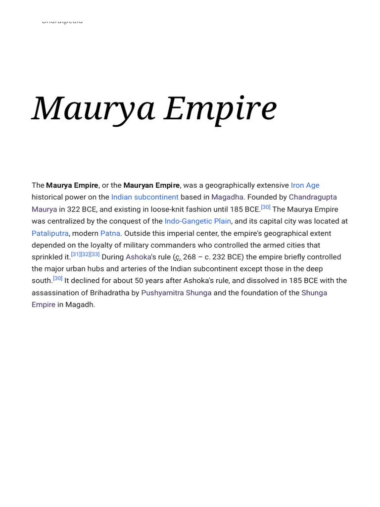 Mauryan Empire | PDF | Ashoka