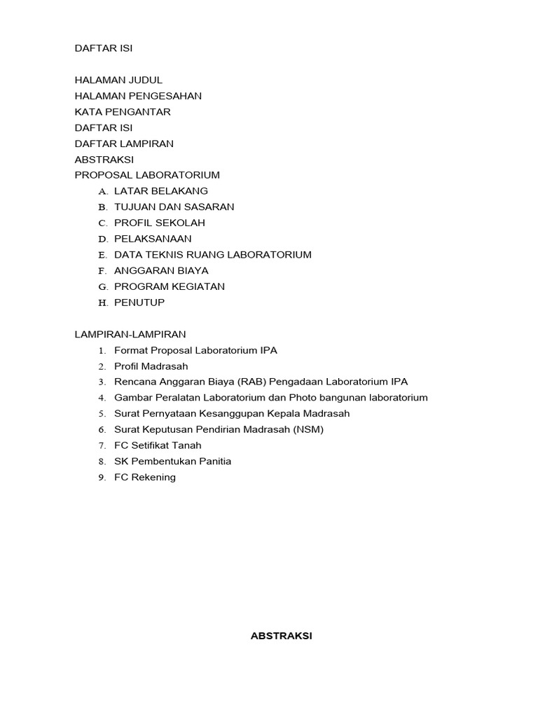 Proposal Permohonan Lab. IPA | PDF | Ilmu Sosial