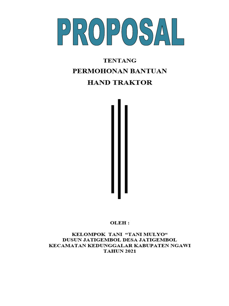 Proposal Hand Tractor | PDF