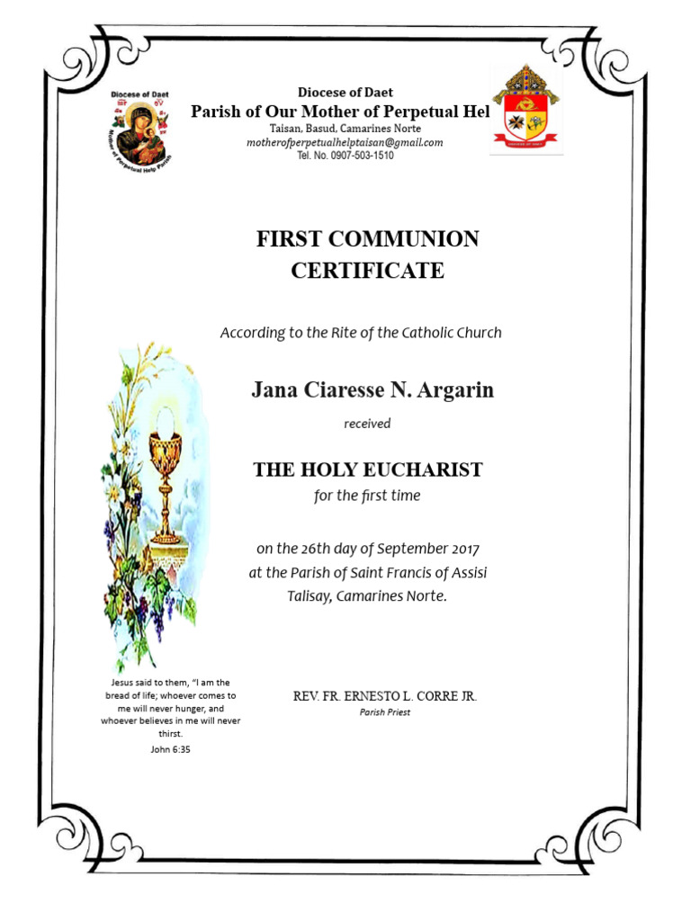 First Communion | PDF