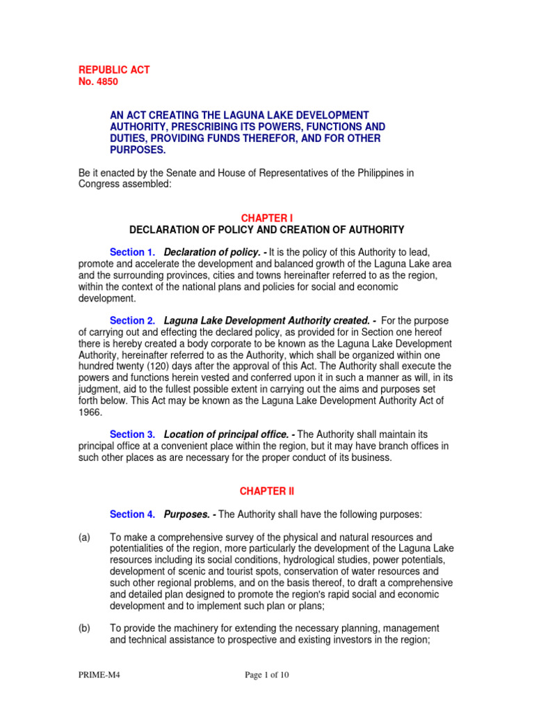 RA 4850 Laguna Lake Development Authority | PDF | Bonds (Finance) | Audit