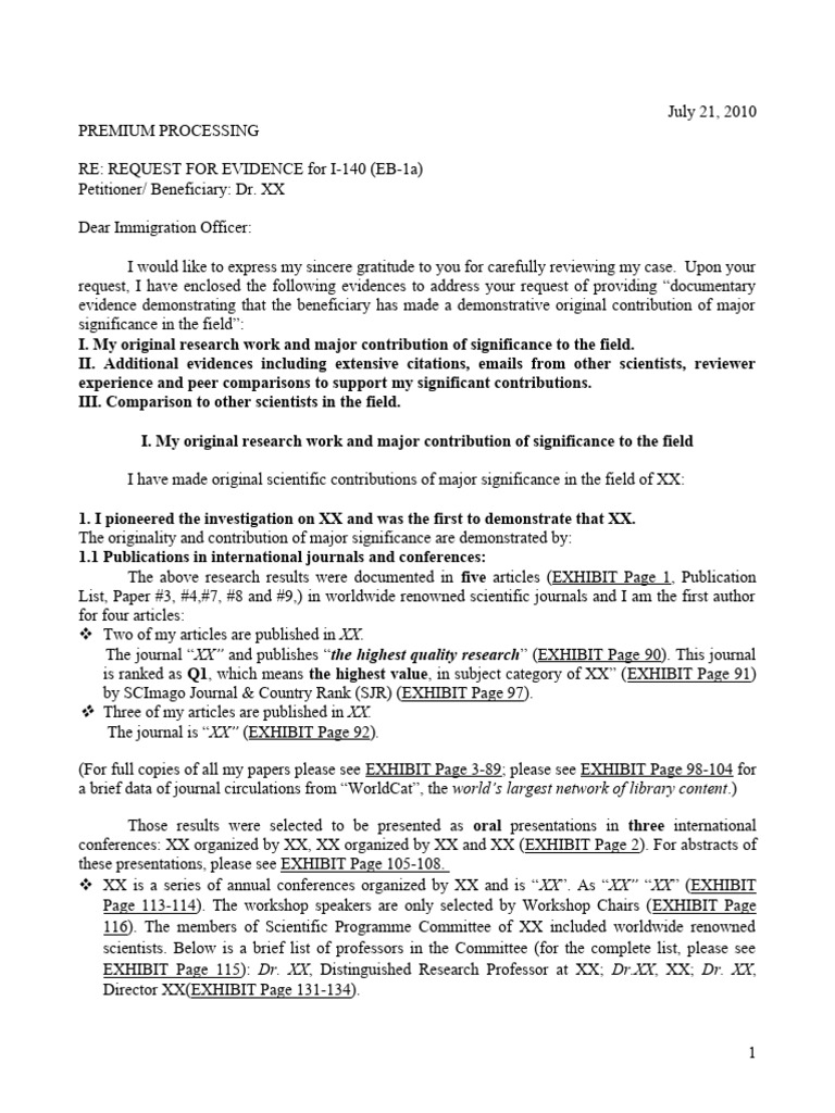 Response To RFE | Download Free PDF | Academic Journal | Science
