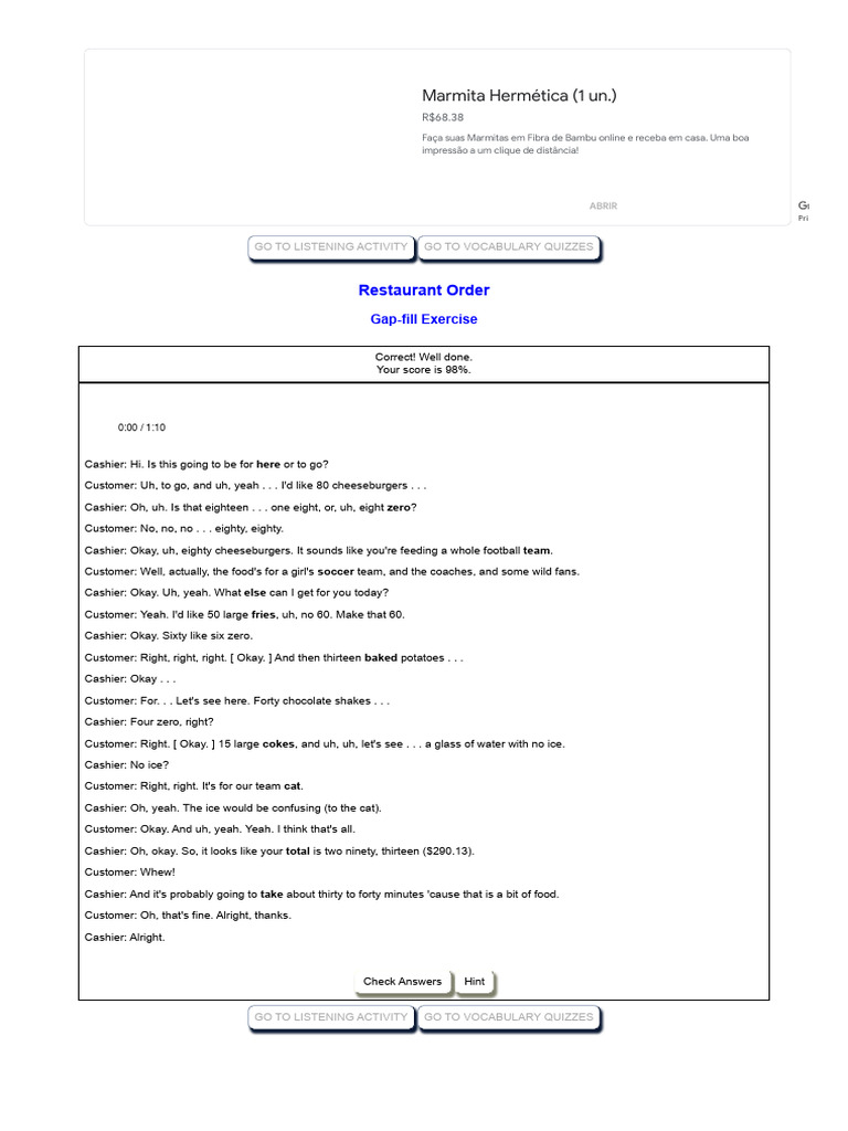 Restaurant Order | PDF | Food Industry | Foods