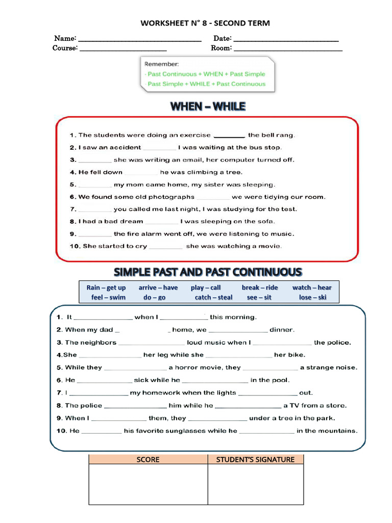Worksheet 8 SECOND TERM - FIRST | PDF | Games & Activities | Home & Garden
