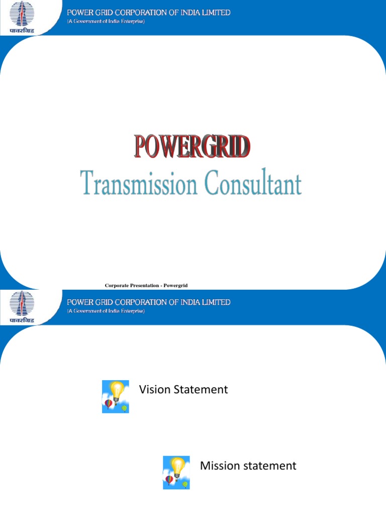 Corporate Presentation Powergrid-03!09!10 | PDF | High Voltage Direct ...