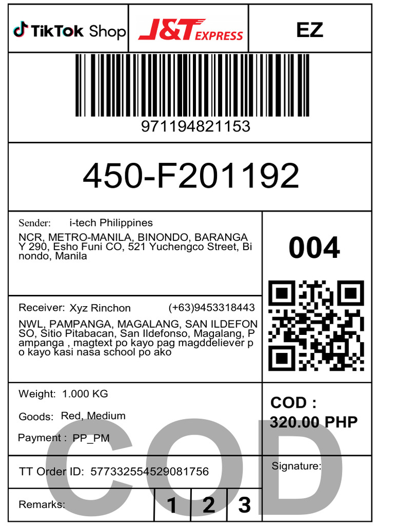05-23 - 15-00-10 - Shipping Label+packing List Itech 21 | PDF