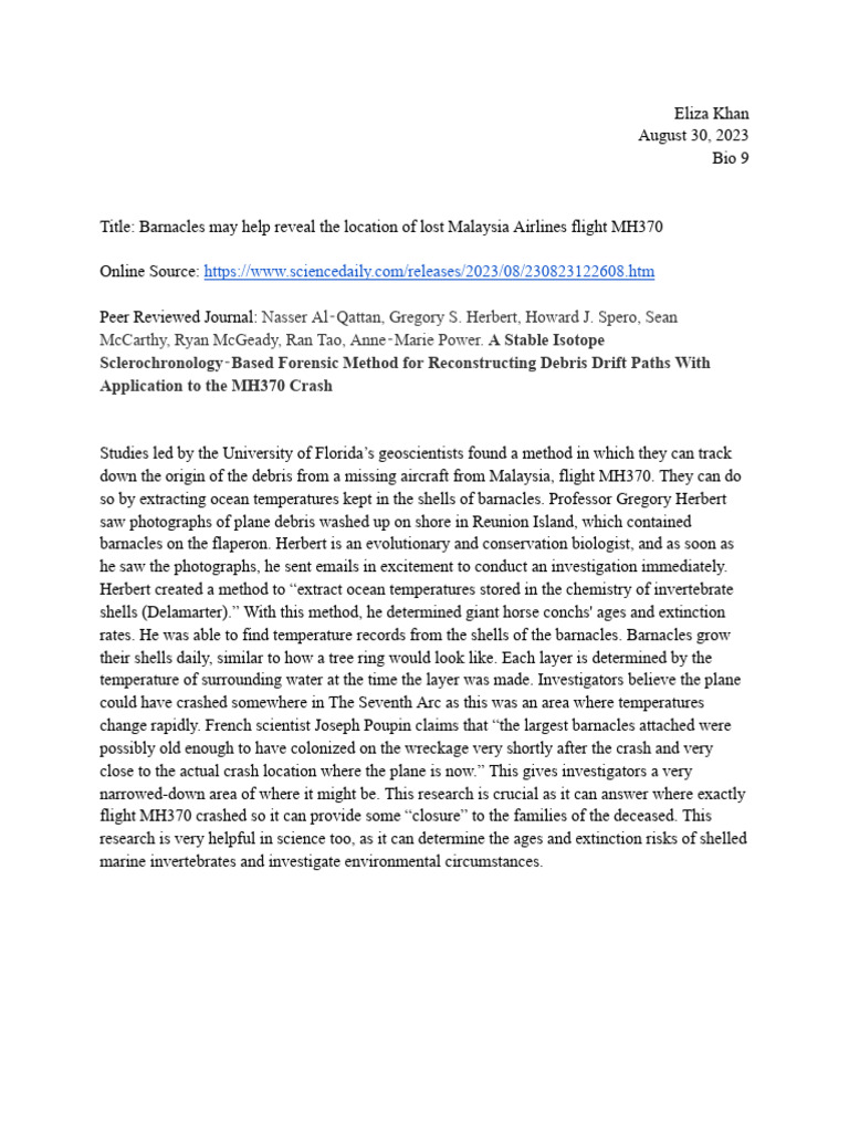 Current Event Assignment #1 | PDF