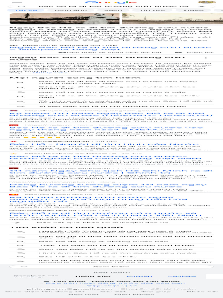 Bác H Ra Đi Tìm Đư NG C U Nư C Vào Ngày Tháng Năm Nào - Tìm Trên Google | PDF