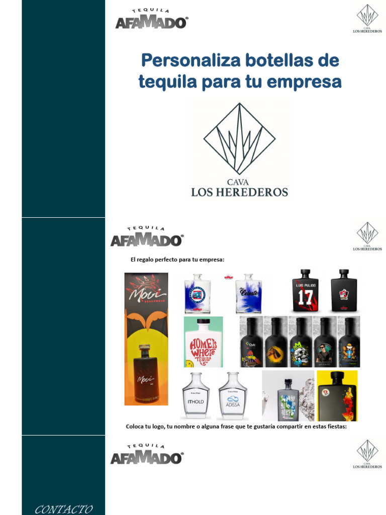 Botellas de tequila personalizadas para empresas | PDF