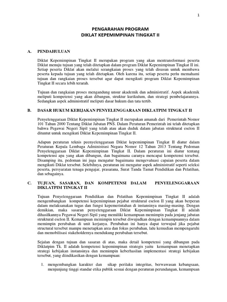 Orientasi - Bahan Ajar Pengarahan Program Pim II | PDF