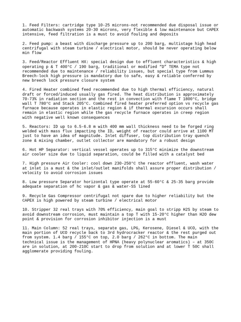 Hydrocracker Unit Pdf