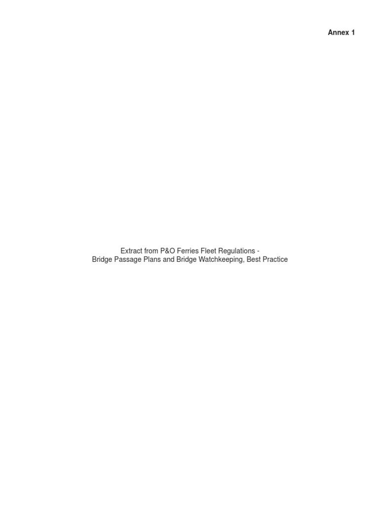 Bridge Watch Keeping, Best Practice | PDF | Navigation | Radar