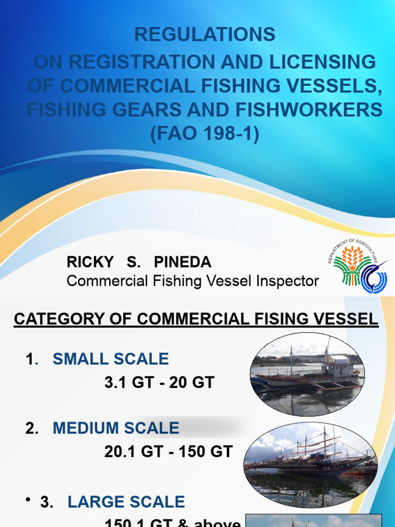 Regulations On Registration and Licensing of Commercial Fishing Vessels ...