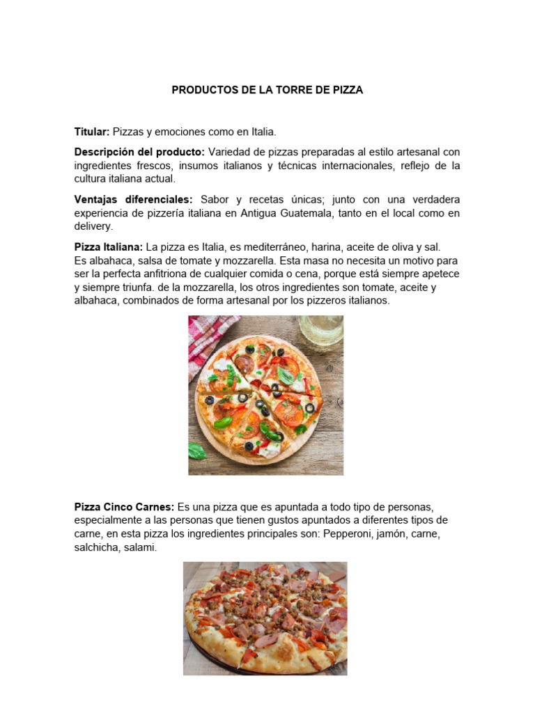 Recetas de Pizzas | PDF
