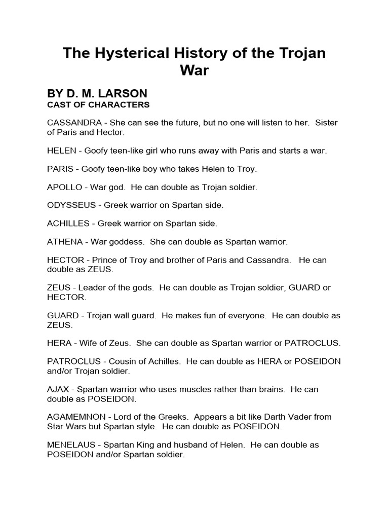 The Hysterical History of The Trojan War | PDF