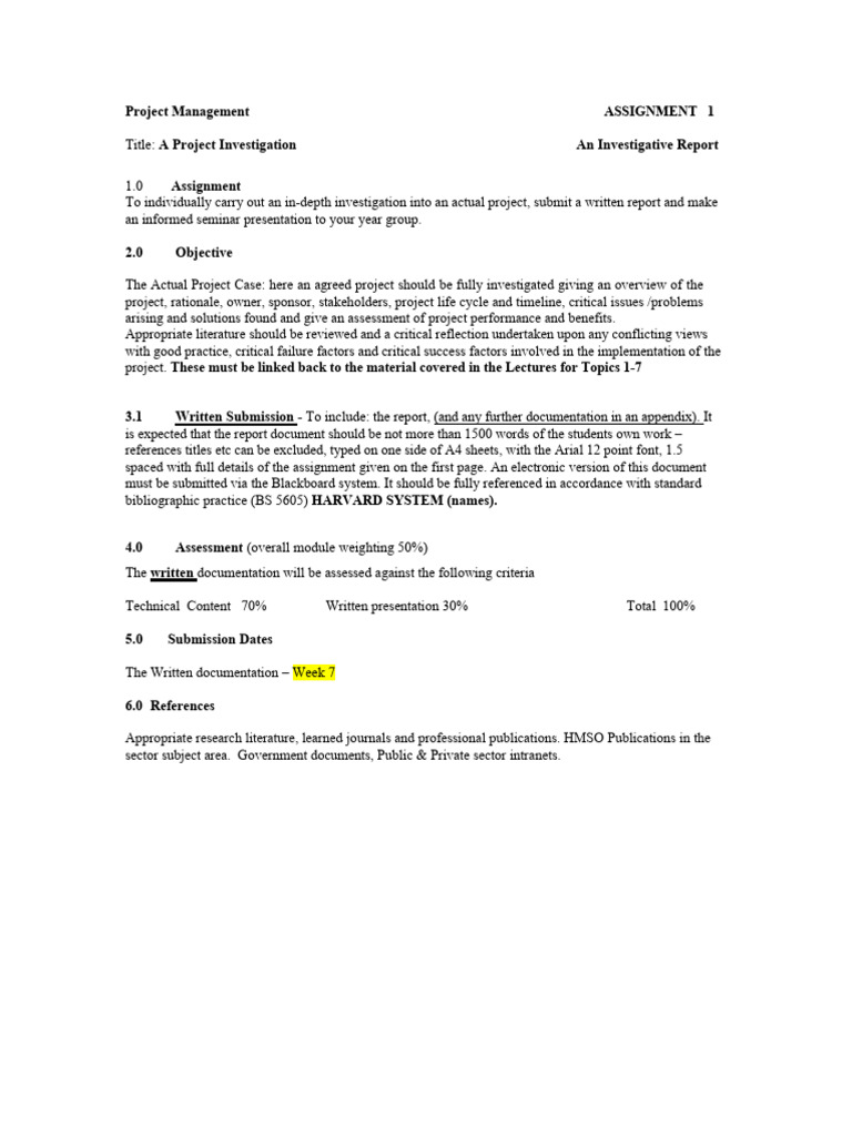 Project Management ASSIGN 1 An Investigative Report 2023 | PDF | Project Management | Human ...