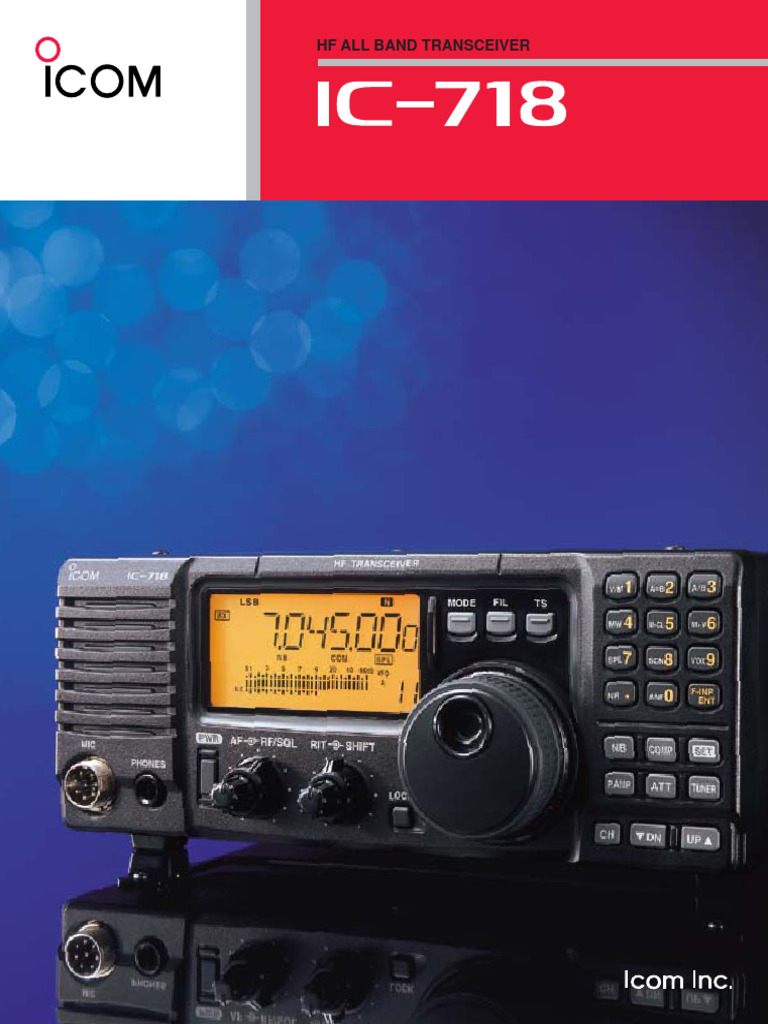 IC-718 Brochure | PDF | Microphone | Loudspeaker