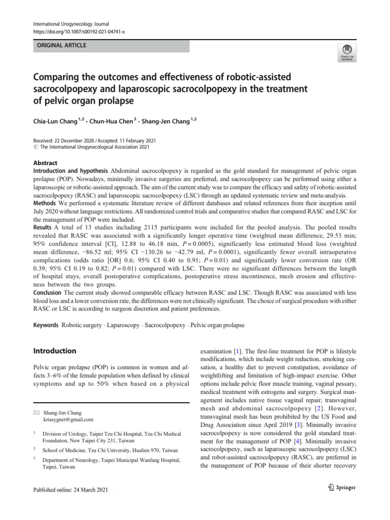 Comparing The Outcomes And Effectiveness Of Robotic Assisted