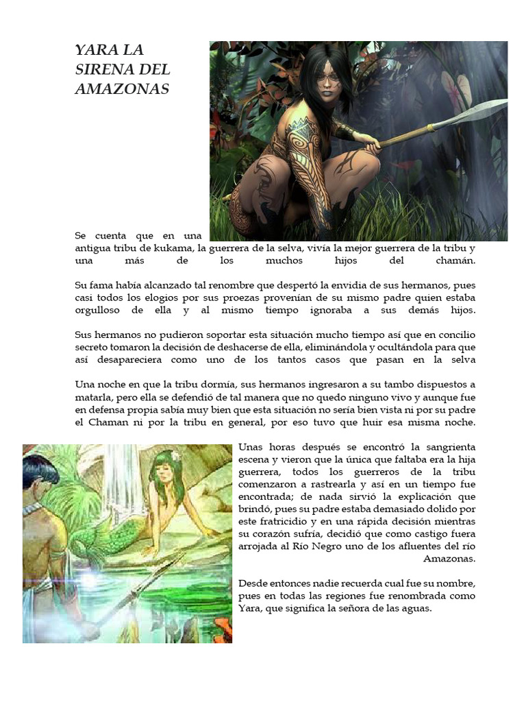 Yara La Sirena Del Amazonas | PDF