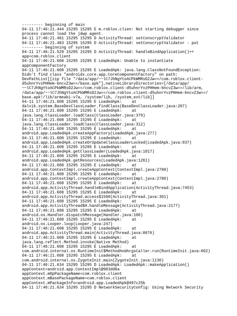 Log Com - Roblox.client 1681257223 | PDF | Java (Programming Language) | Computer Architecture