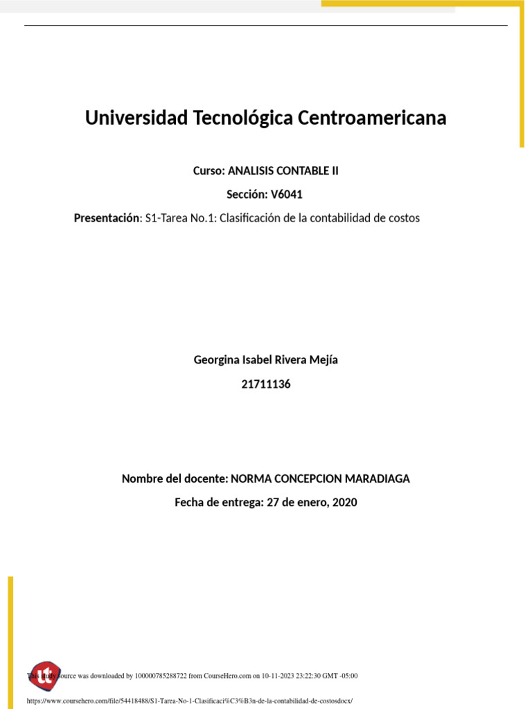 S1 - Tarea - No - 1 - Clasificaci - N - de - La - Contabilidad - de - Costos - Docx (1) .PDF ...