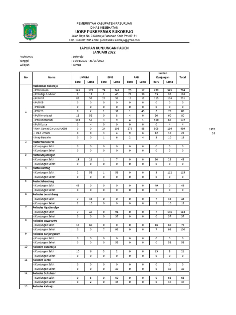 Kunjungan Pasien 2022 | PDF