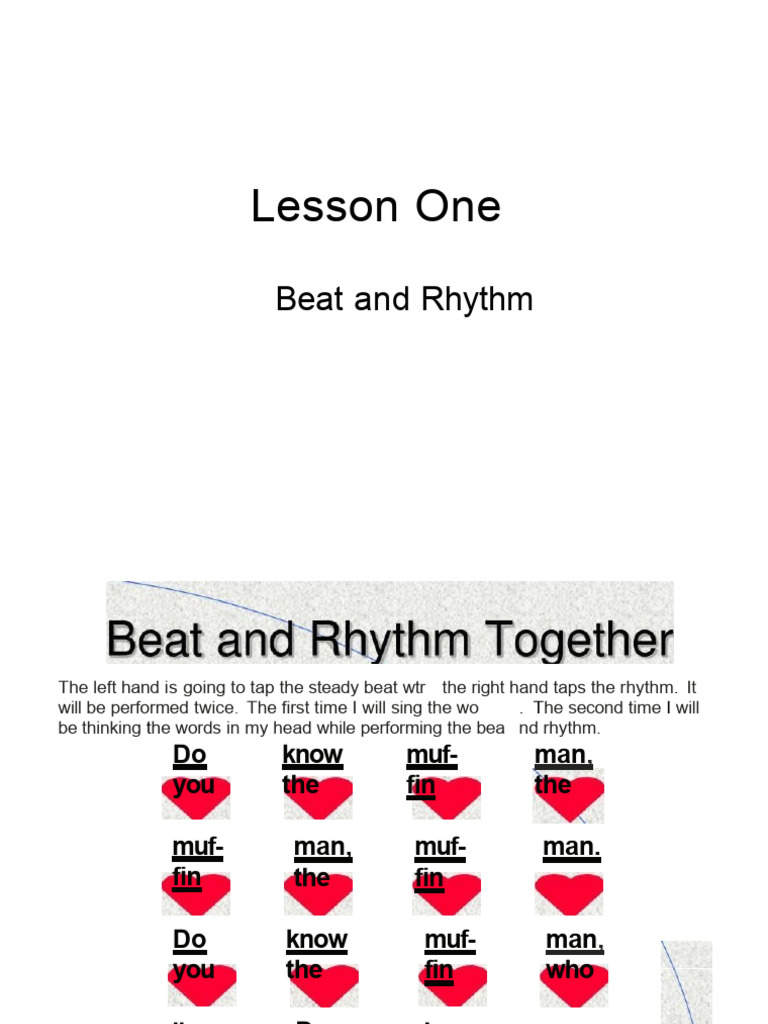 Lesson One: Beat and Rhythm | PDF | Rhythm | Elements Of Music