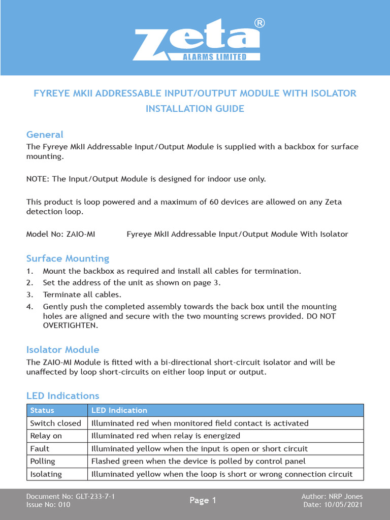 ZAIO MI Installation Guide | PDF