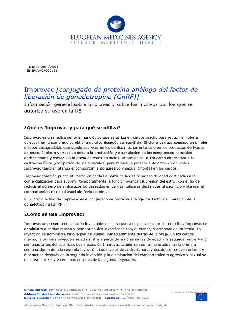 Improvac Epar Summary Public Es | PDF