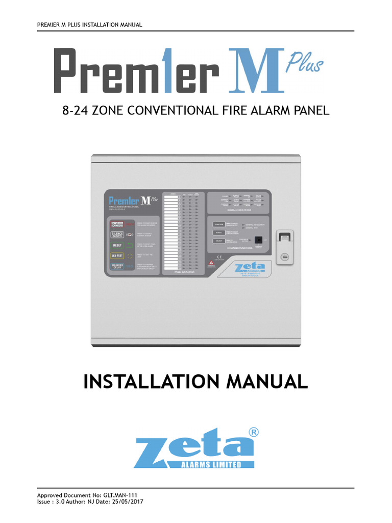 Premier M Plus Installation Manual | Download Free PDF | Relay | Power ...
