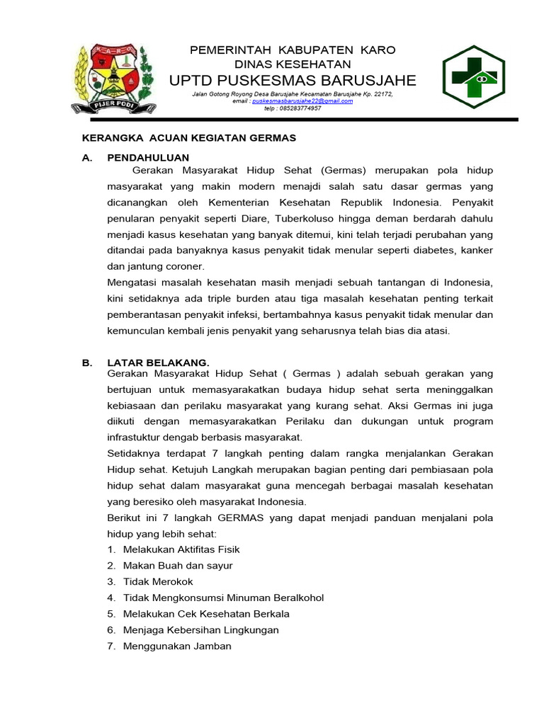 7 Langkah Germas untuk Hidup Sehat | PDF | Kesehatan Holistik | Gaya Hidup