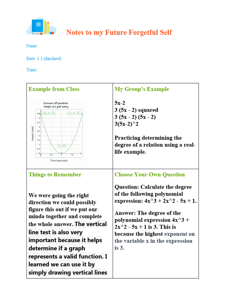 Understanding Polynomial Degrees and Functions | PDF | Language Arts ...