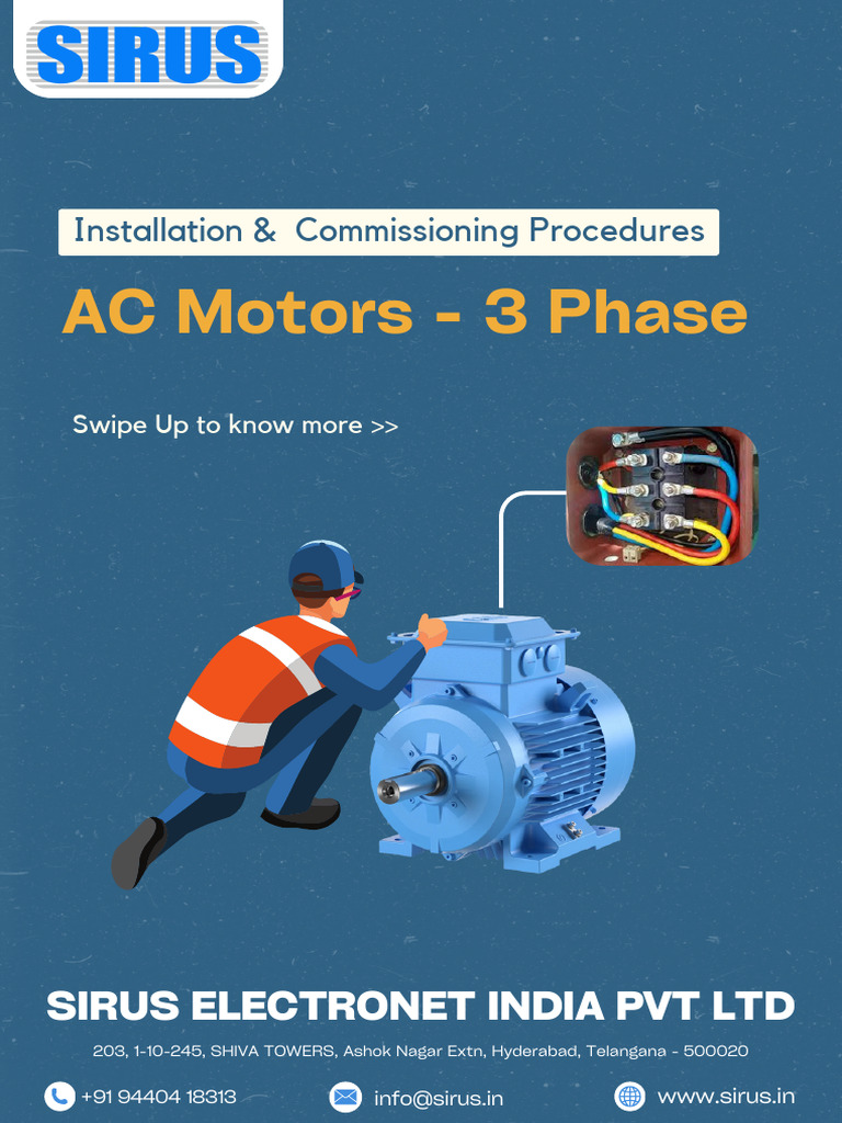 Installation & Commissioning Procedures of AC Motors - 3 Phase | PDF