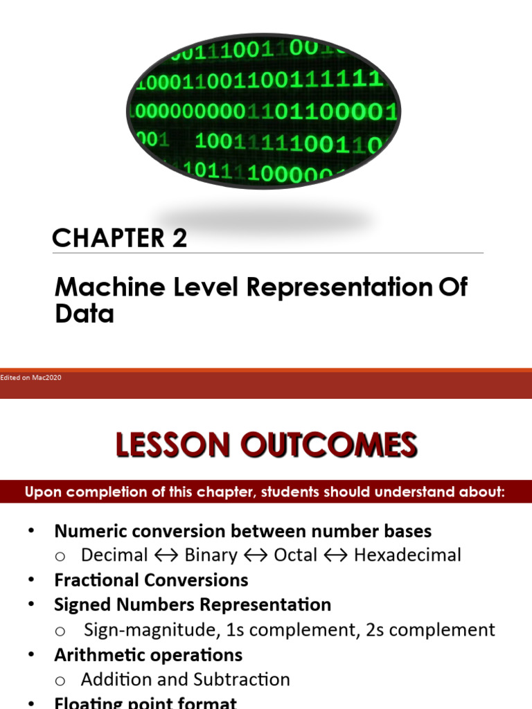 02.machine Level Representation of Data | PDF | Decimal | Encodings