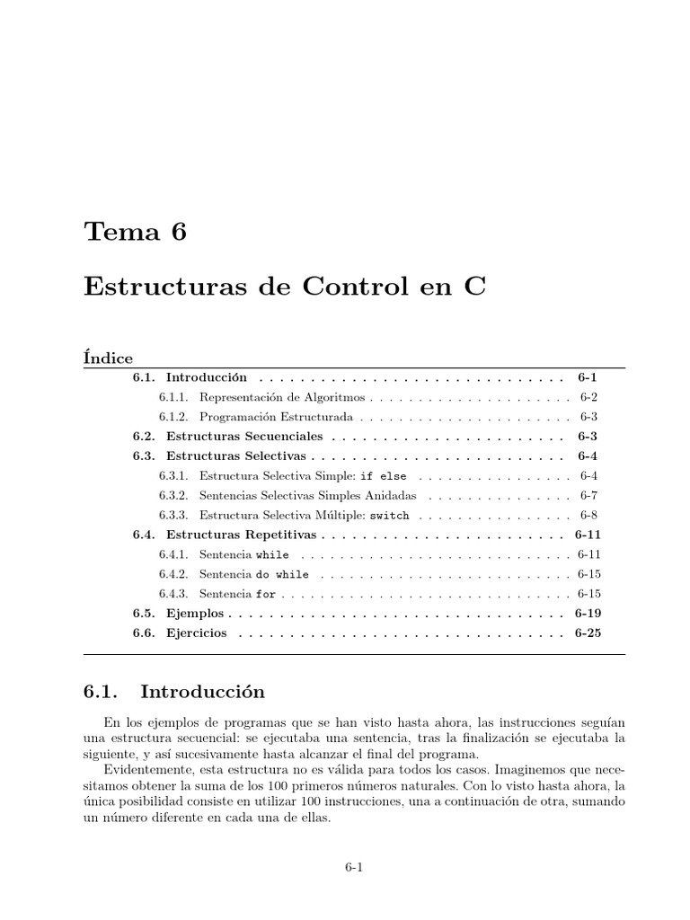 Estructuras de Control en C | PDF | Programación de computadoras ...