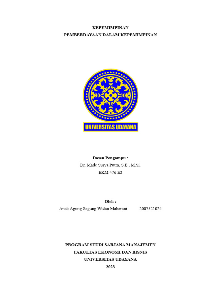 RPS 4 Kepemimpinan | PDF