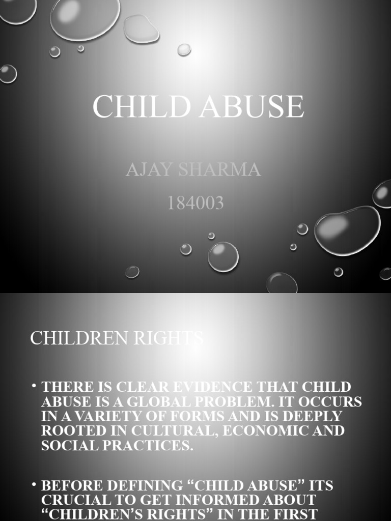 Presentation On Child Abuse | PDF