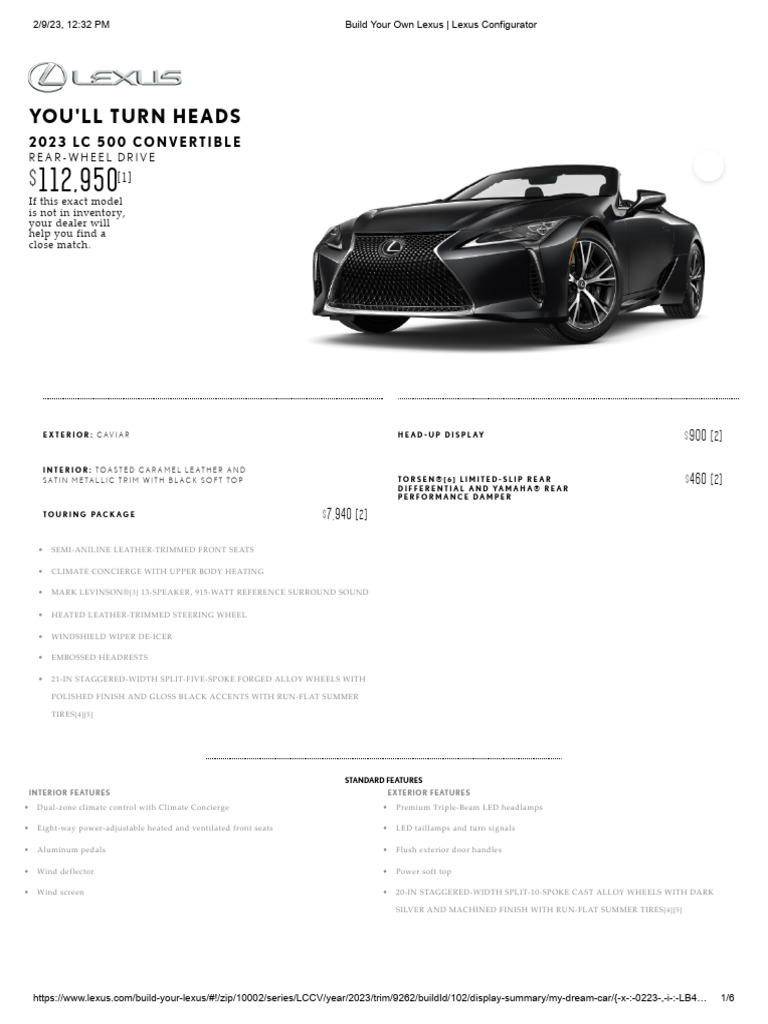 Build Your Own Lexus - Lexus Configurator | PDF