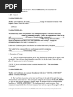 Company-Level Change of Responsibility Ceremony Script | PDF | Sergeant ...