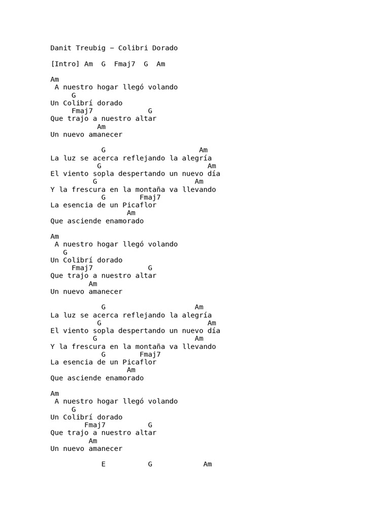 Danit Treubig - Colibri Dorado | PDF