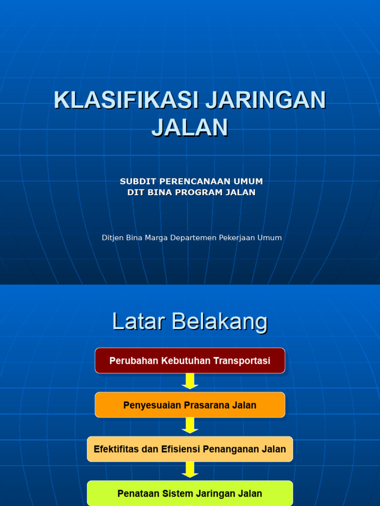 Klasifikasi Jaringan Jalan Palembang | PDF