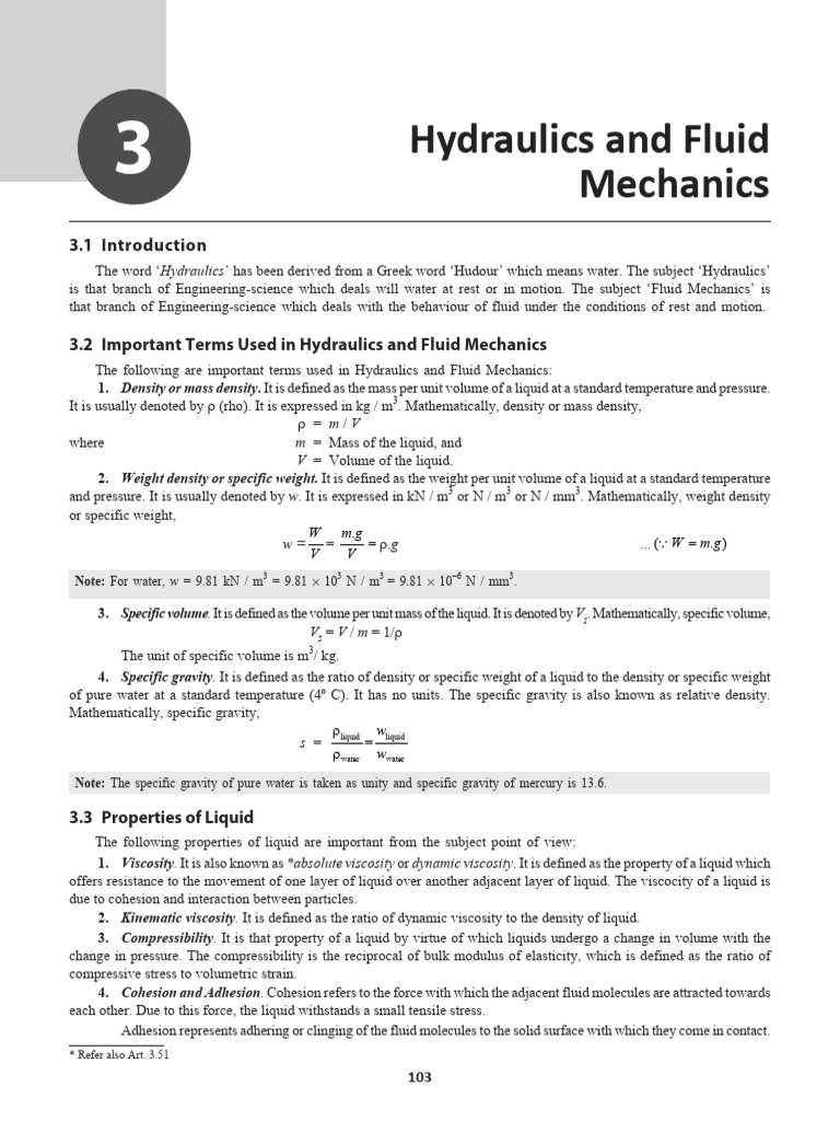 Hydraulics and Fluid Mechanics | PDF | Buoyancy | Pressure Measurement