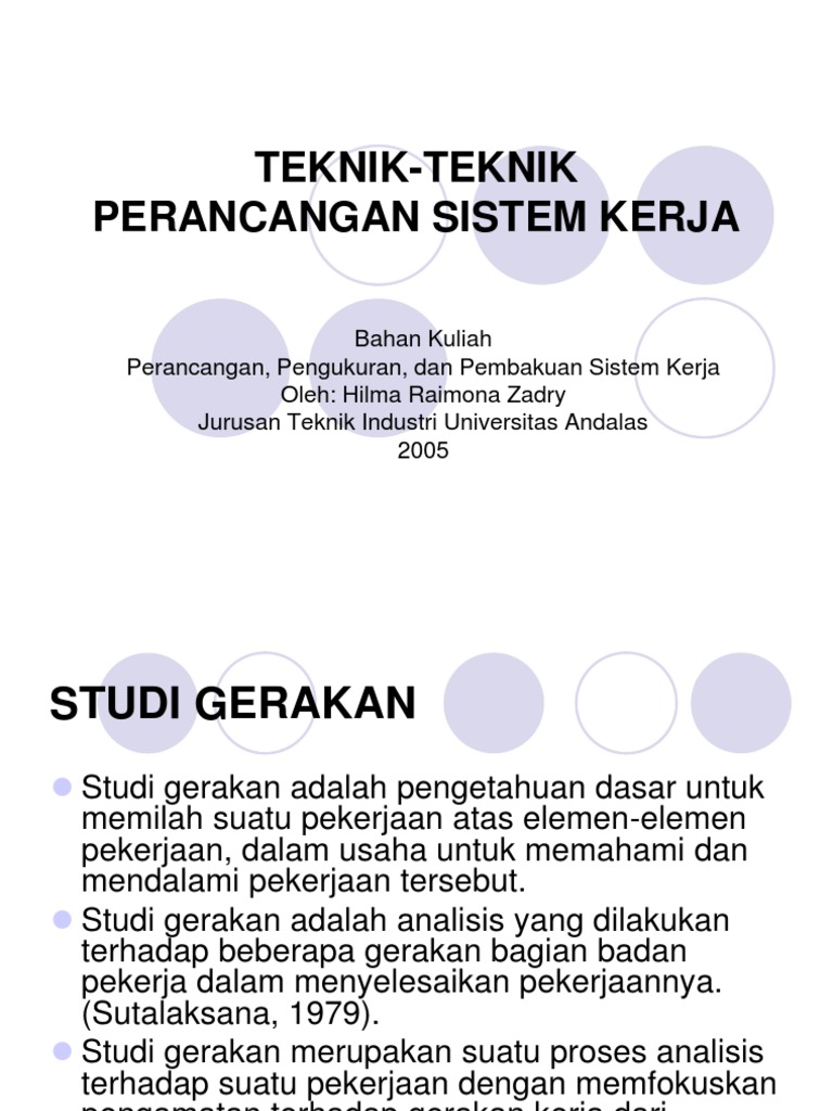 1.teknik Perancangan Sistem Kerja | PDF