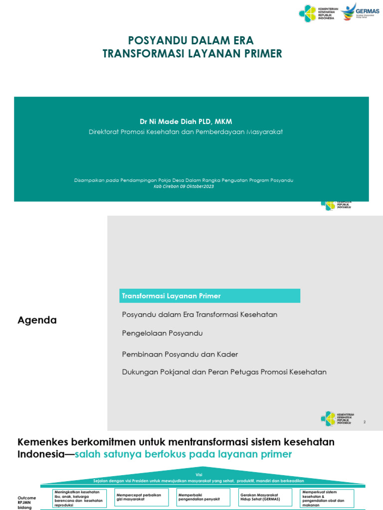 Posyandu dalam Transformasi Layanan Primer | PDF