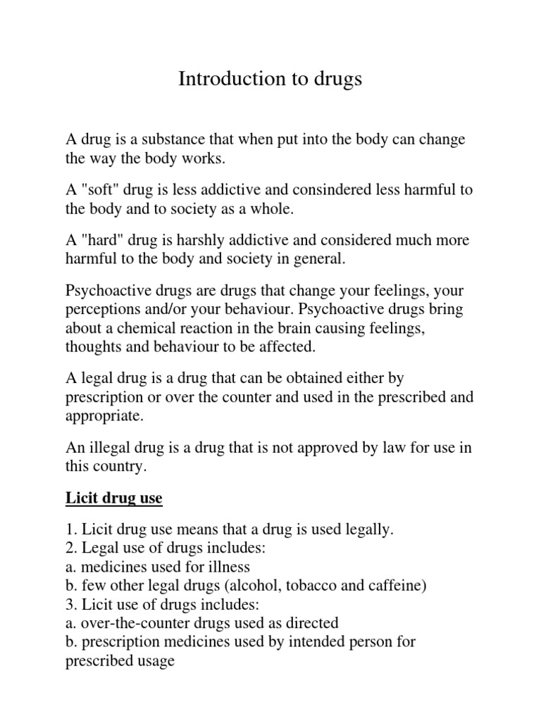 Introduction To Drugs | PDF | Psychoactive Drugs | Recreational Drug Use