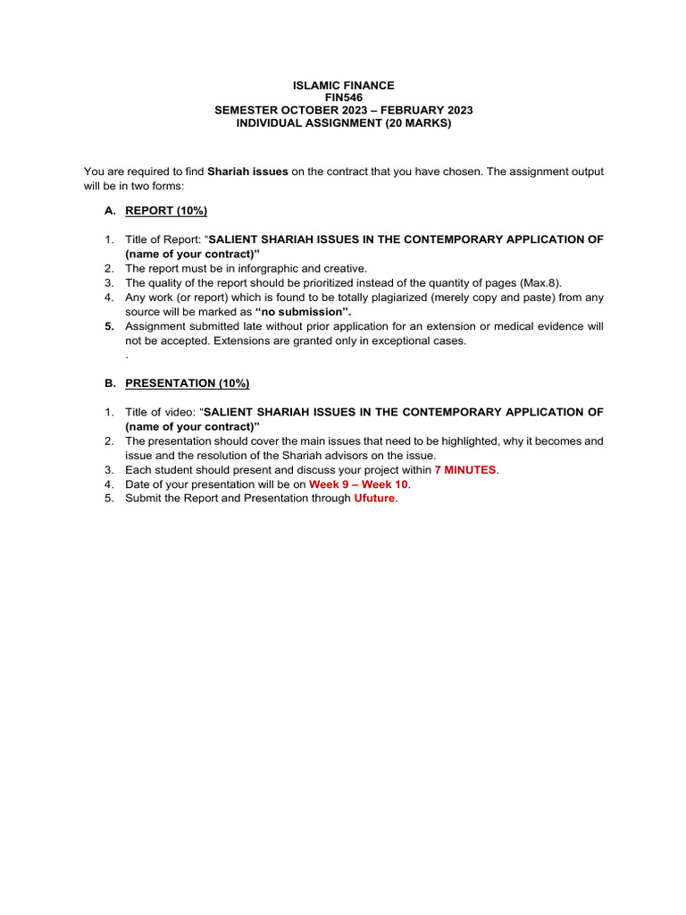 Individual Assignment - Fin 546 - Oct2023 | PDF