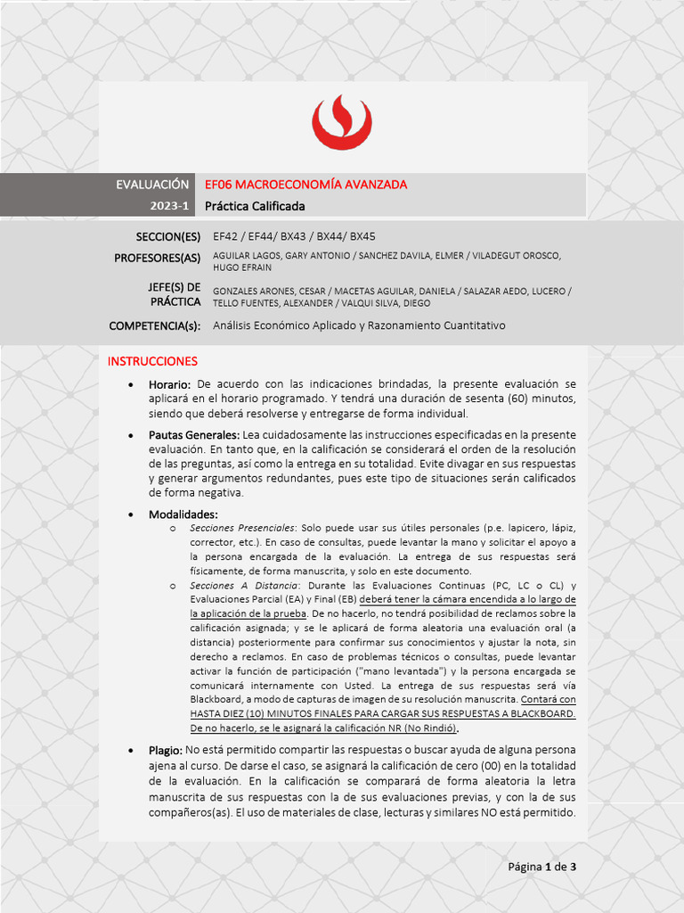 PC2 - Macro Ava | PDF | Economias | Ciencias económicas